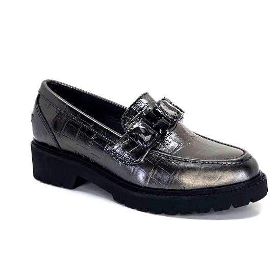 Mocassins Myma 7023 Cuir Métal Anthracite 159,00